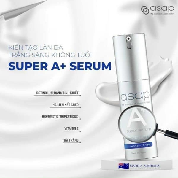 Retinol Asap | Tinh chất Asap Super A+ Serum tái tạo da tươi trẻ - Dr ...