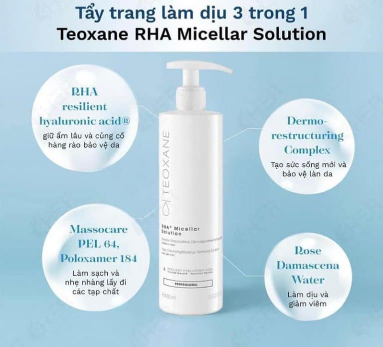 Tẩy trang Teoxane RHA Micellar Solution - Dr.Da liễu của bạn