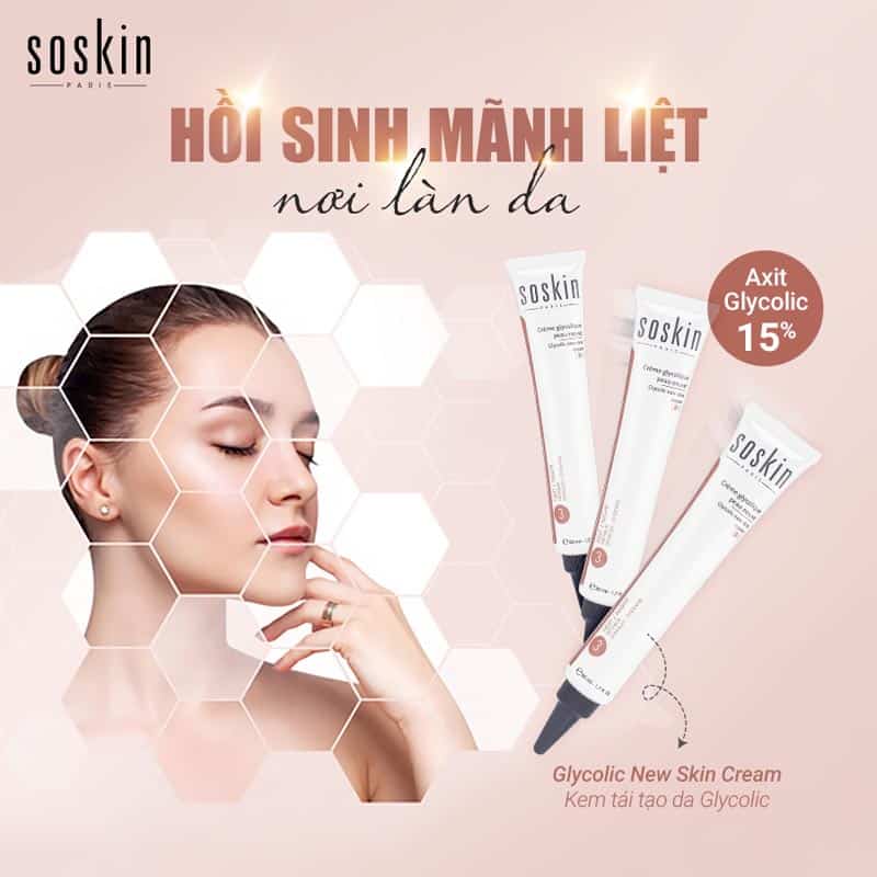 Soskin glycolic new skin cream | Kem tái tạo da - Dr.Da liễu của bạn