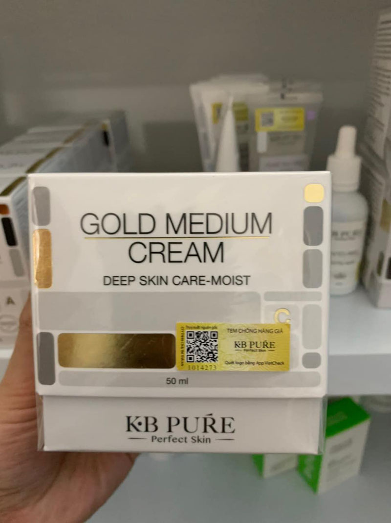 Kb Pure Gold Medium Cream Kem dưỡng ẩm chống lão hóa cho da dầu - Dr.Da ...