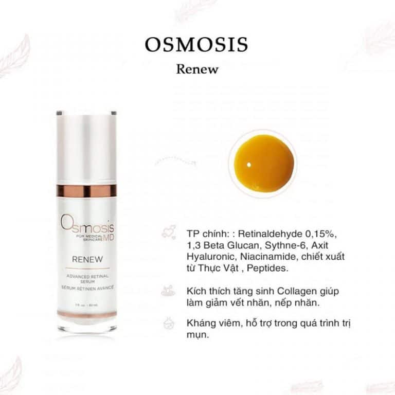 Serum tái tạo da chuyên sâu Osmosis Renew Advanced Retinal Serum - Dr.Da liễu của bạn