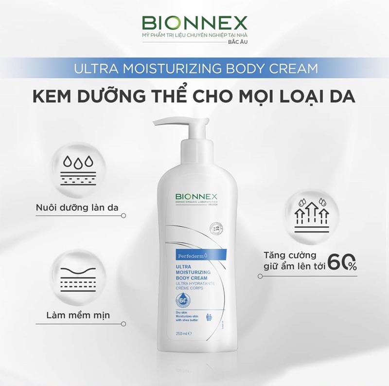 Kem dưỡng thể Bionnex Ultra Moisturizing Body Cream 250ml - Dr.Da liễu của bạn