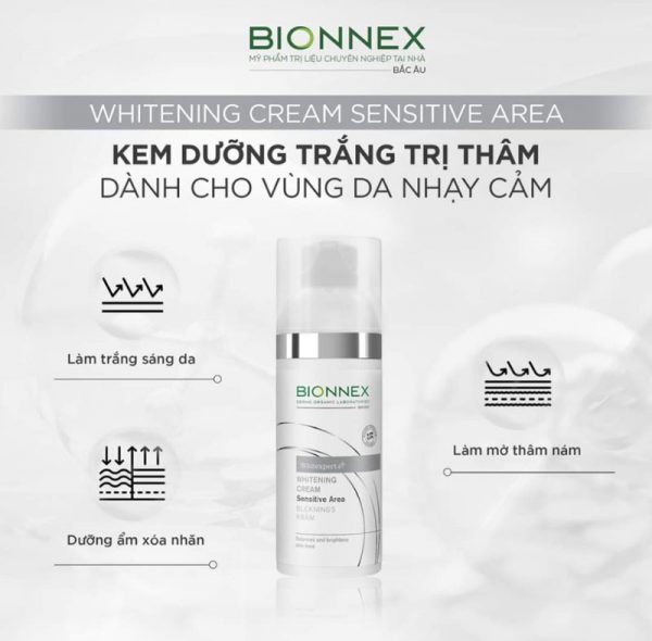 Bionnex Whitening Cream Sensitive Area - Dr.Da liễu của bạn