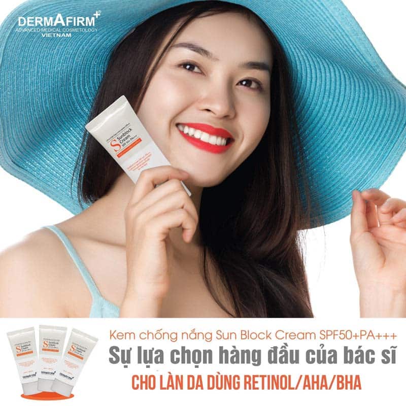 Kem chống nắng Dermafirm Sun Block Cream SPF 50+ PA+++ - Dr.Da liễu của bạn
